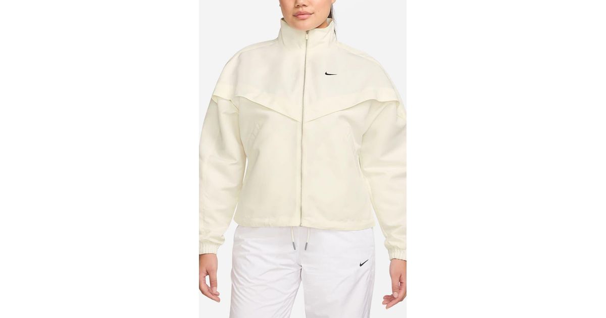Nike Sportswear Windrunner Shine Jacket in Natural | Lyst