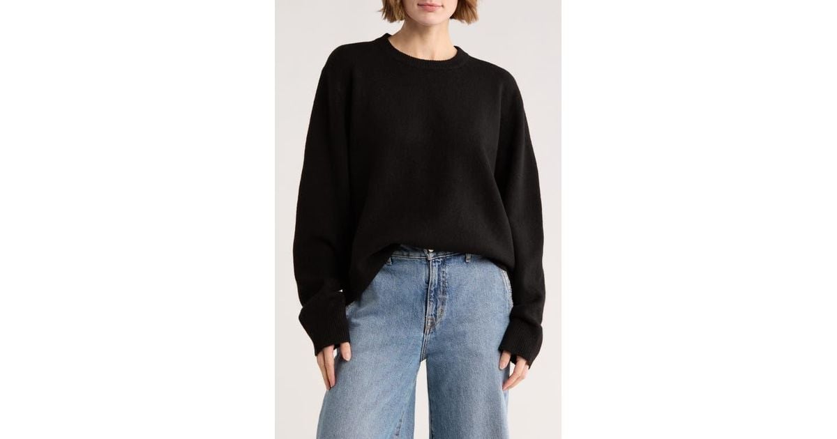 French Connection Emilia Crewneck Sweater in Black | Lyst