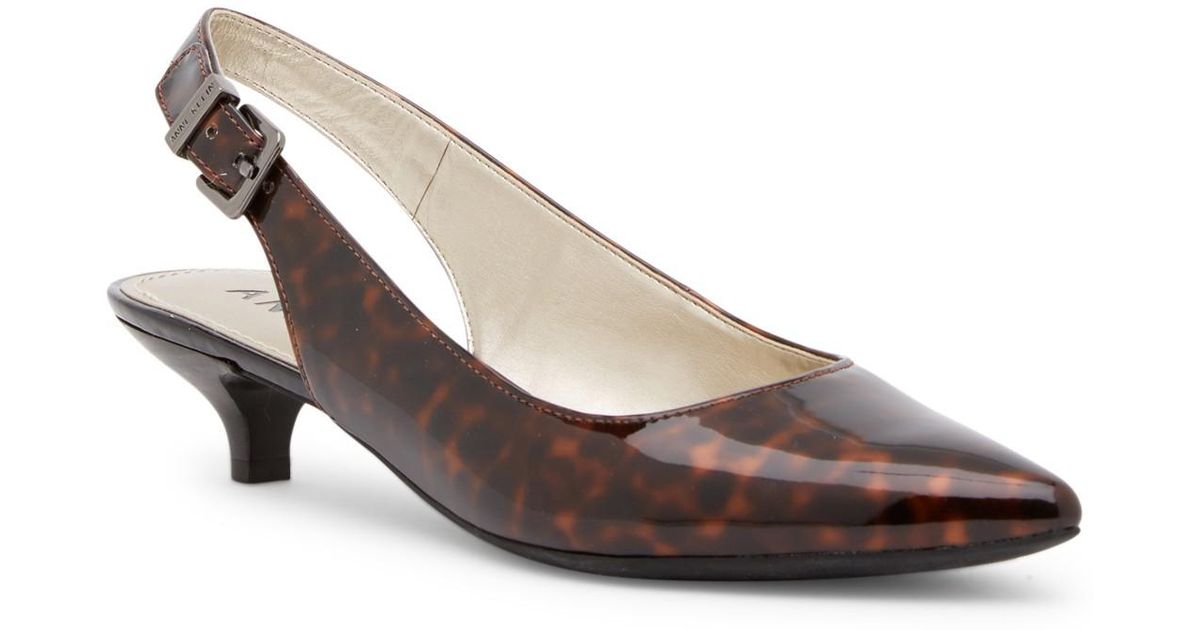 Anne Klein Expert Slingback Kitten Heel Pump Lyst