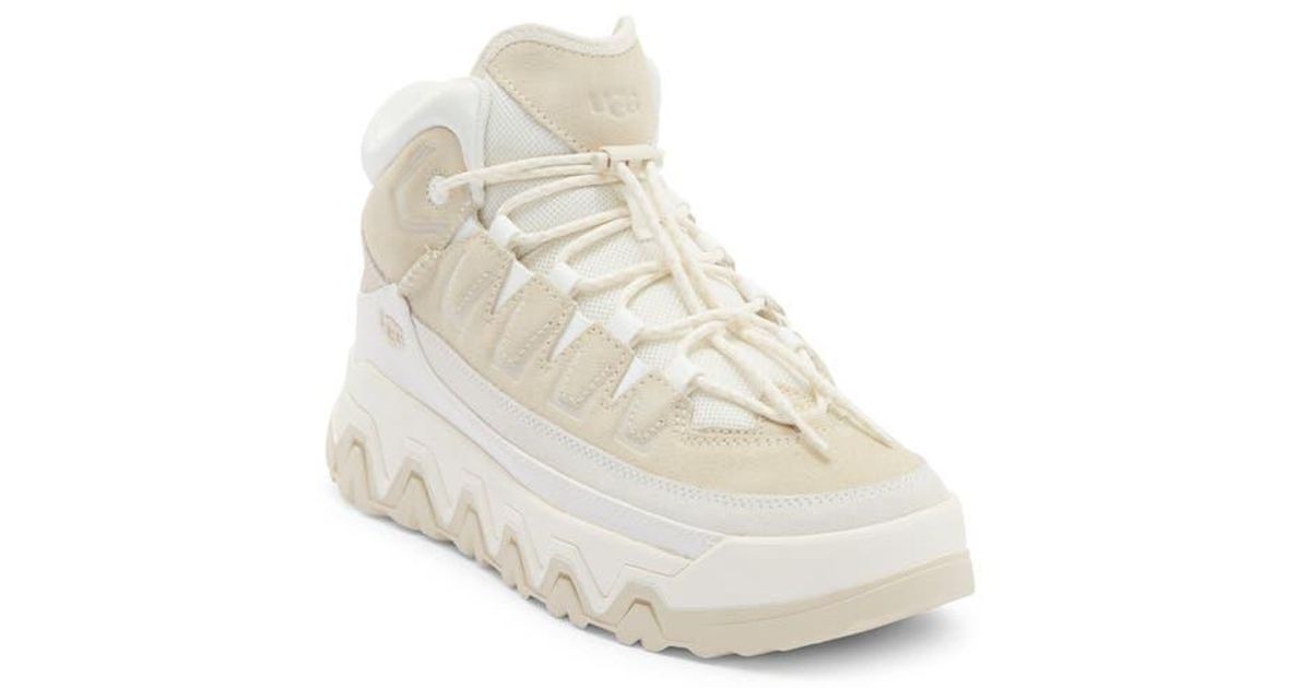 UGG Captrail High Waterproof Sneaker in White for Men | Lyst