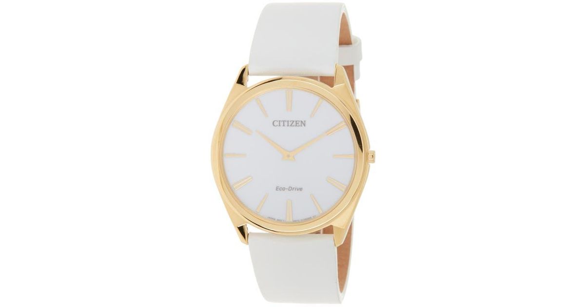 Citizen Stiletto Eco-Drive Dial Stainless Steel Watch, 39Mm in White | Lyst