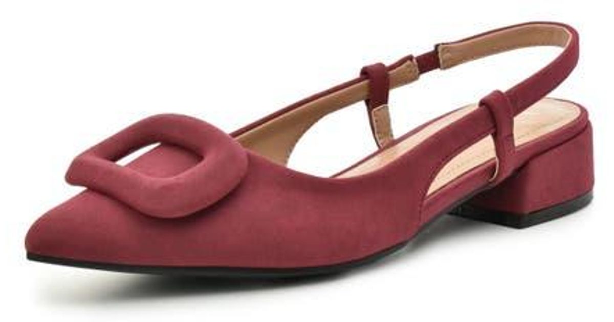 Nicole Miller Frame Slingback Pump in Red | Lyst