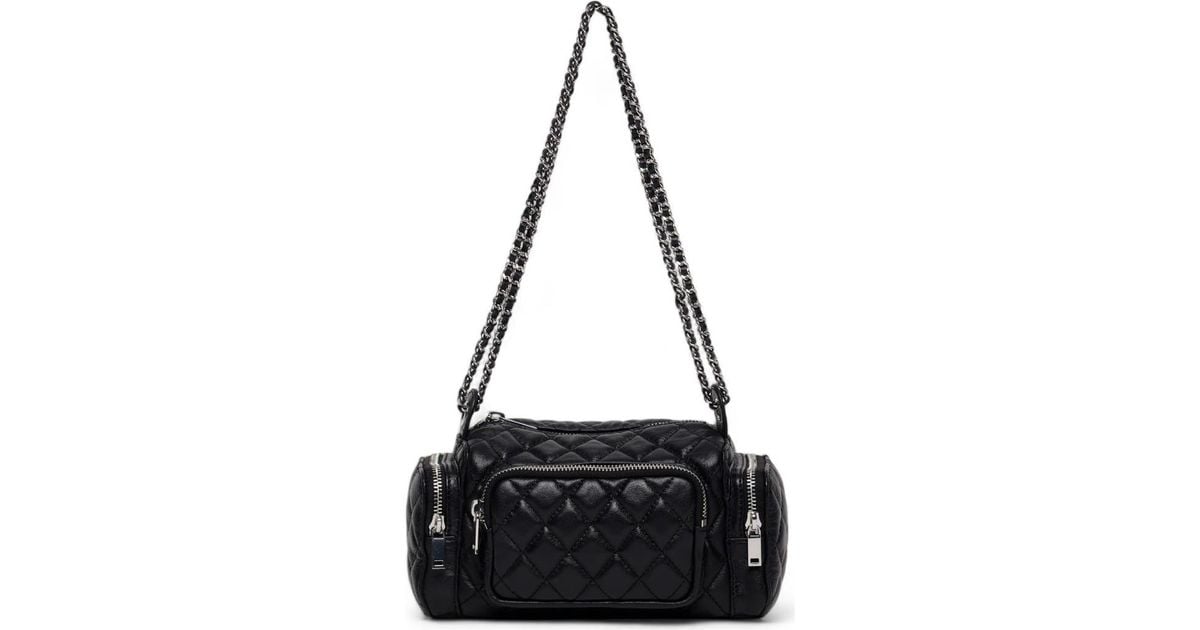 Walter Baker Camden Diamond Quilt Leather Shoulder Bag in Black | Lyst