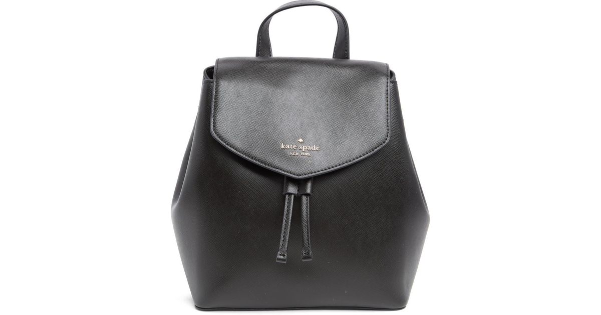 Kate Spade Lizzie Medium Flap Backpack in Black | Lyst