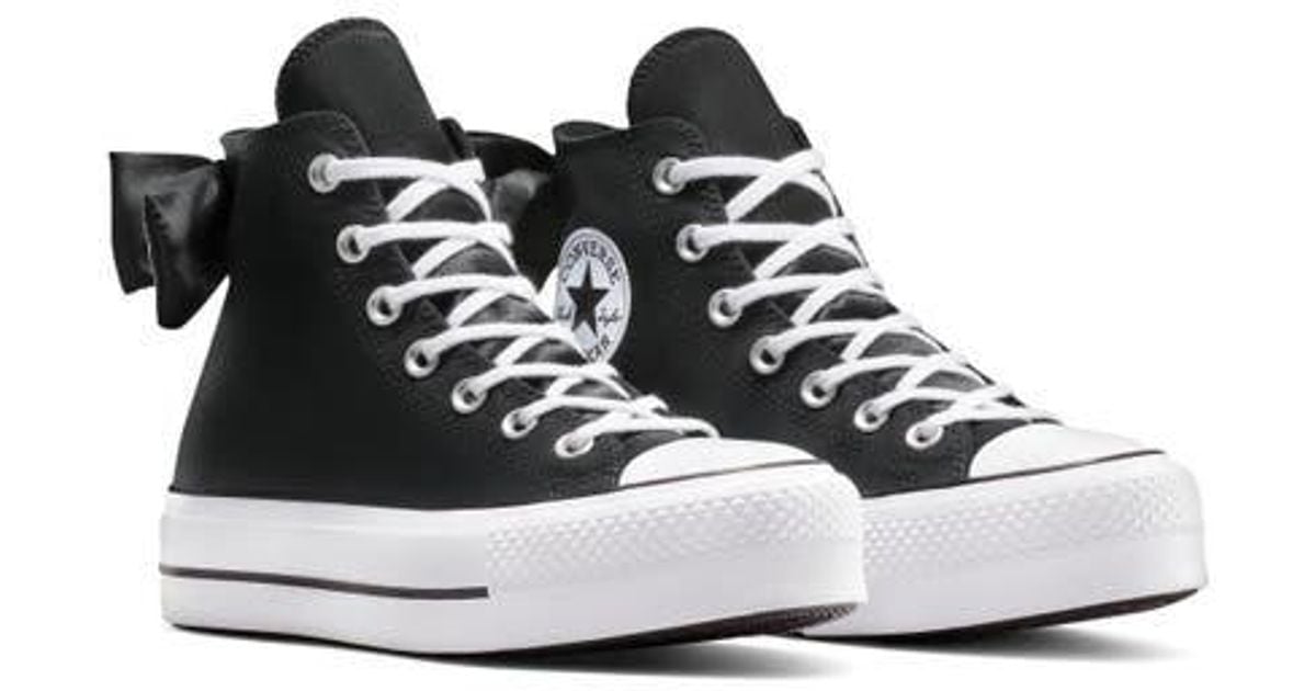 Converse Chuck Taylor All Star Bow High Top Sneaker in White | Lyst