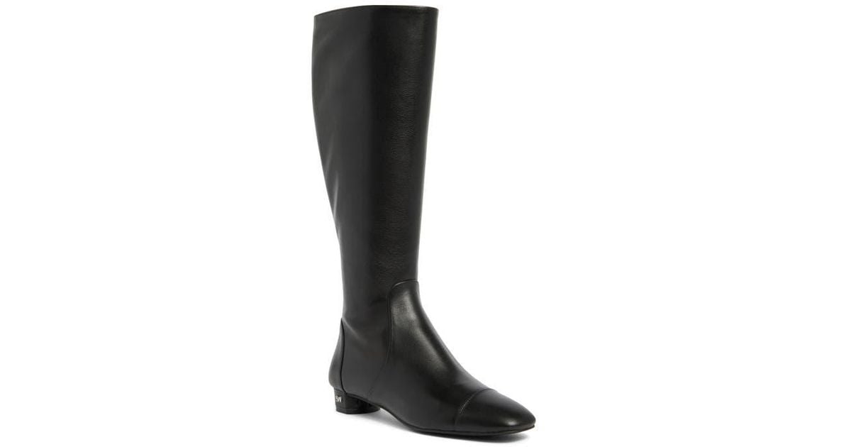 Stuart Weitzman Bridget Zip Boot in Black | Lyst
