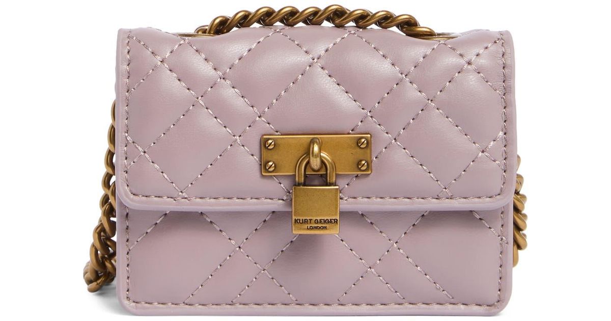 Kurt Geiger Micro Brixton Shoulder Bag in Pink | Lyst