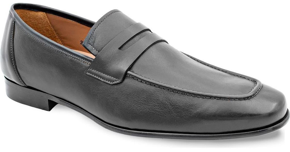 Mezlan Patina Penny Loafer in Gray for Men | Lyst