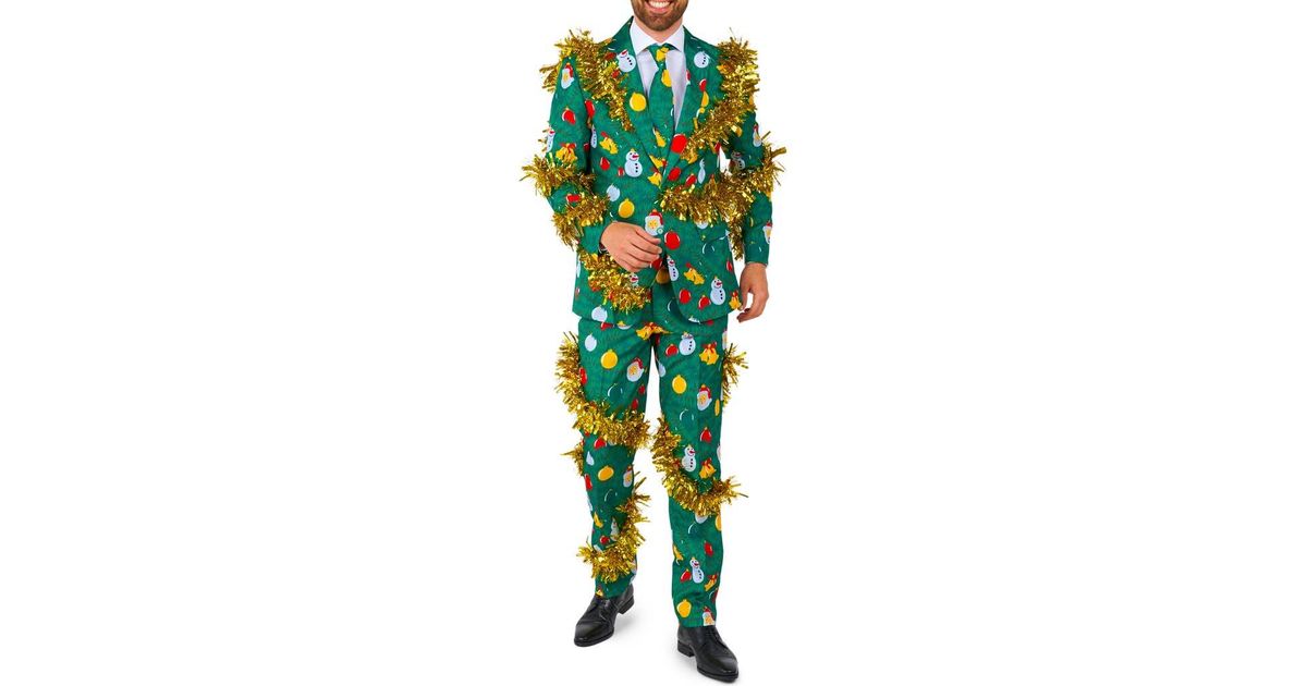 Opposuits Christmas Tree Suit & Tie in Green for Men | Lyst