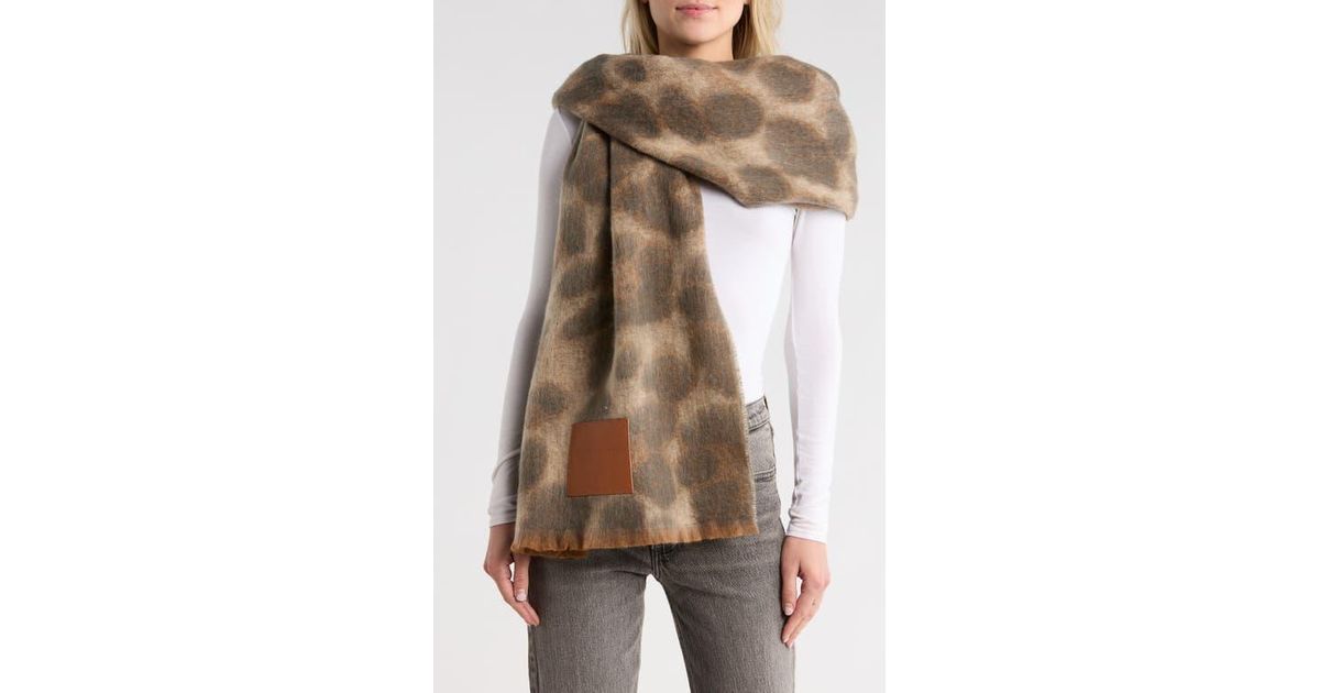 Kurt Geiger Print Scarf in Natural | Lyst
