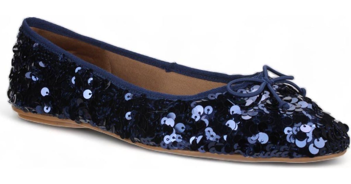 Love Rio Allegra Sequin Ballet Flat in Blue | Lyst