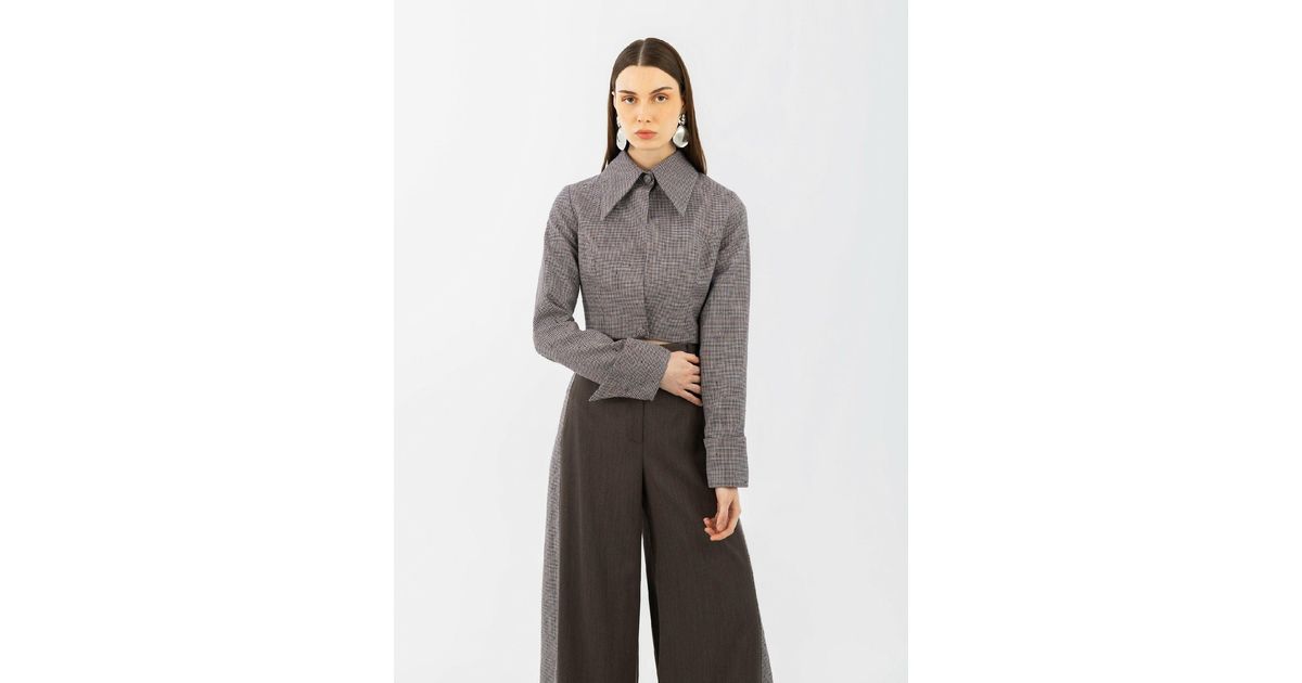 MAMZI Louvre Top in Gray | Lyst