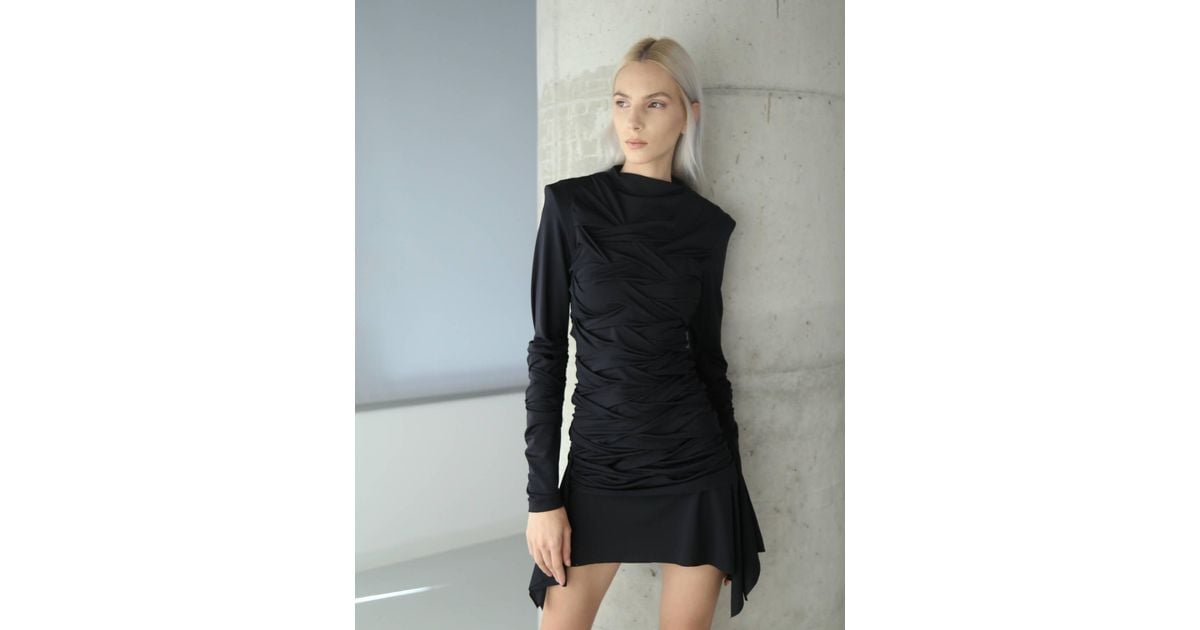 Maet Studio Maia Hand Constructed Dress in Black | Lyst