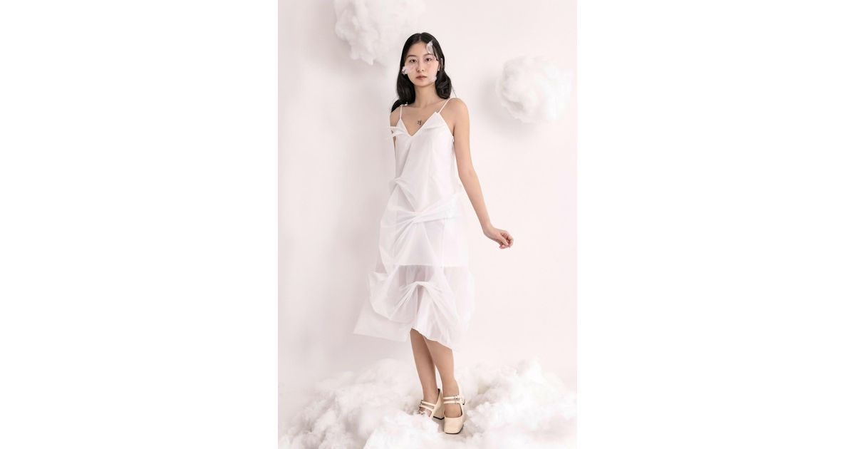 Chenchen Studio White Cloud Dress in Pink | Lyst