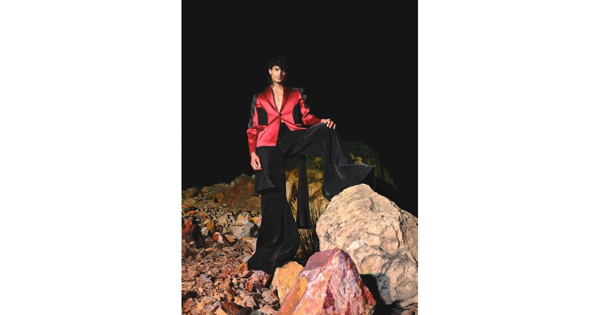 SIDDHANT AGRAWAL LABEL Futurist Monarch Suit Set in Black | Lyst