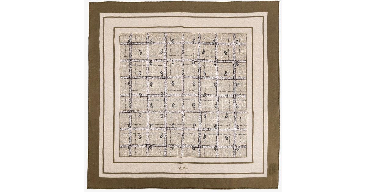 Loro Piana Boteh Cashmere And Silk Foulard in Natural for Men | Lyst