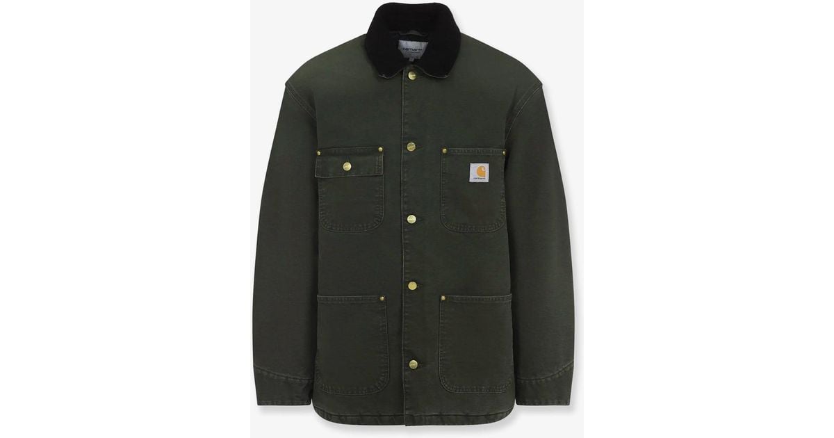 Carhartt Og Chore Coat Padded Organic Cotton Jacket in Black for Men | Lyst