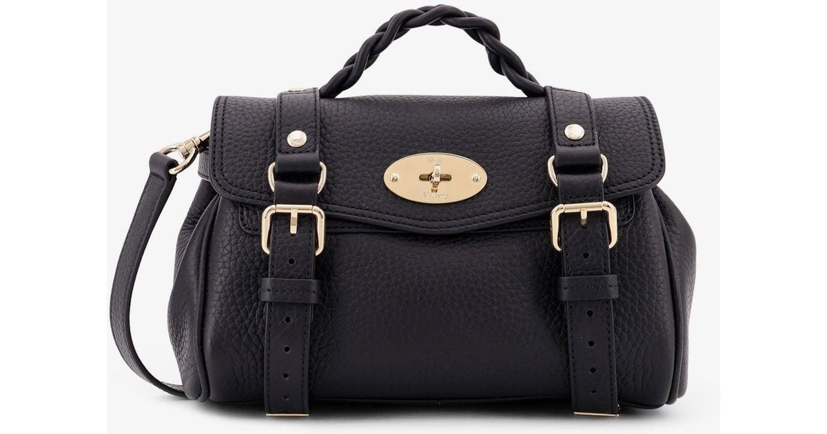 Mulberry Alexa Mini Leather Bag in Black | Lyst UK