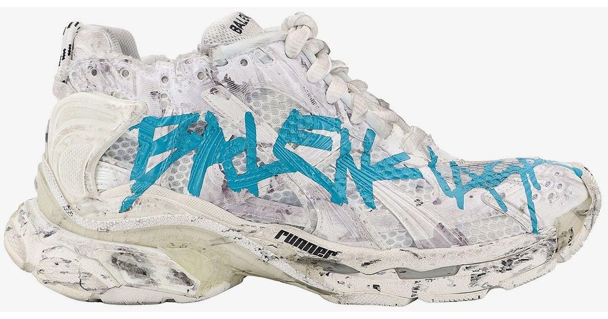 Balenciaga Runner Graffiti in Blue | Lyst