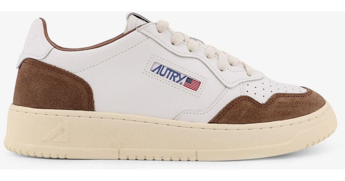 Autry Medalist Leather Sneakers in White for Men | Lyst UK