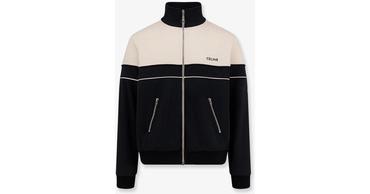 Celine Tracksuit Bicolor Jacket in Black for Men | Lyst UK