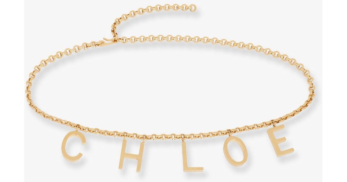 Chloé Chloé Letters Metal Belt in Natural | Lyst UK
