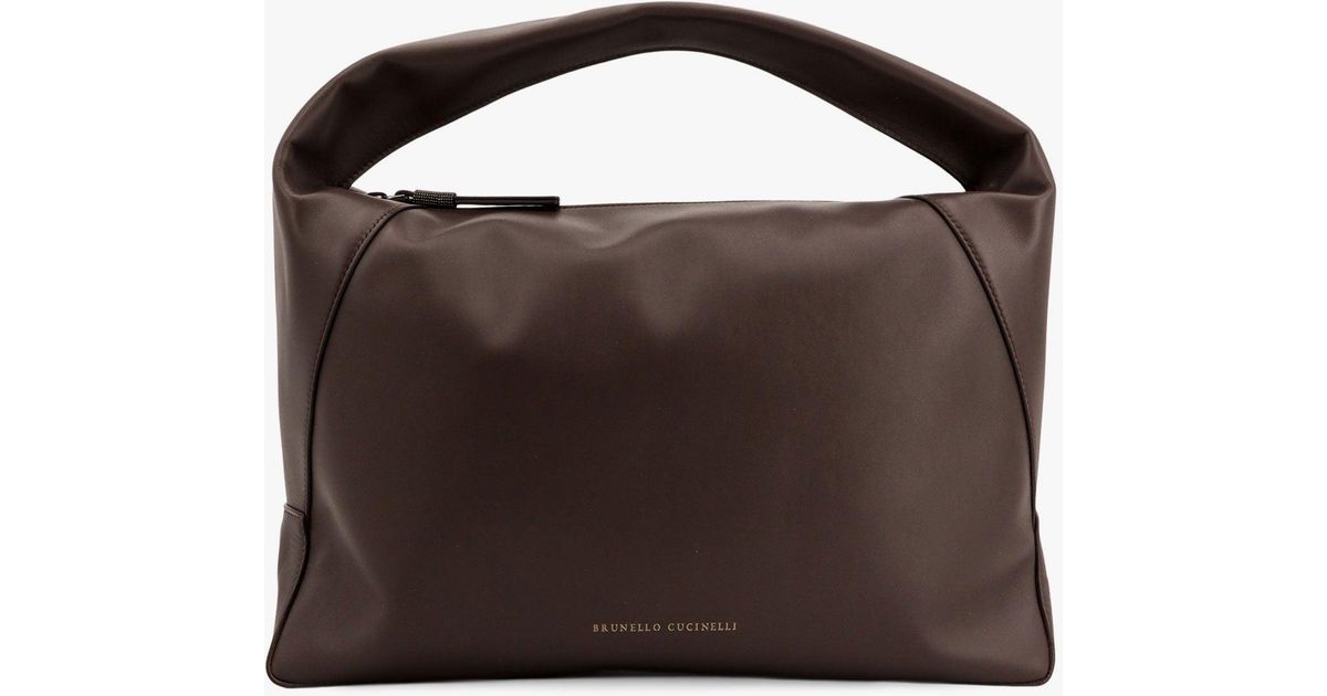Brunello Cucinelli Hobo Dc Duo Shoulder Bag in Brown | Lyst