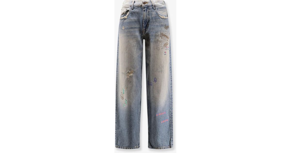 PALY Lucky Stone-Washed Cotton Jeans in Blue for Men | Lyst UK