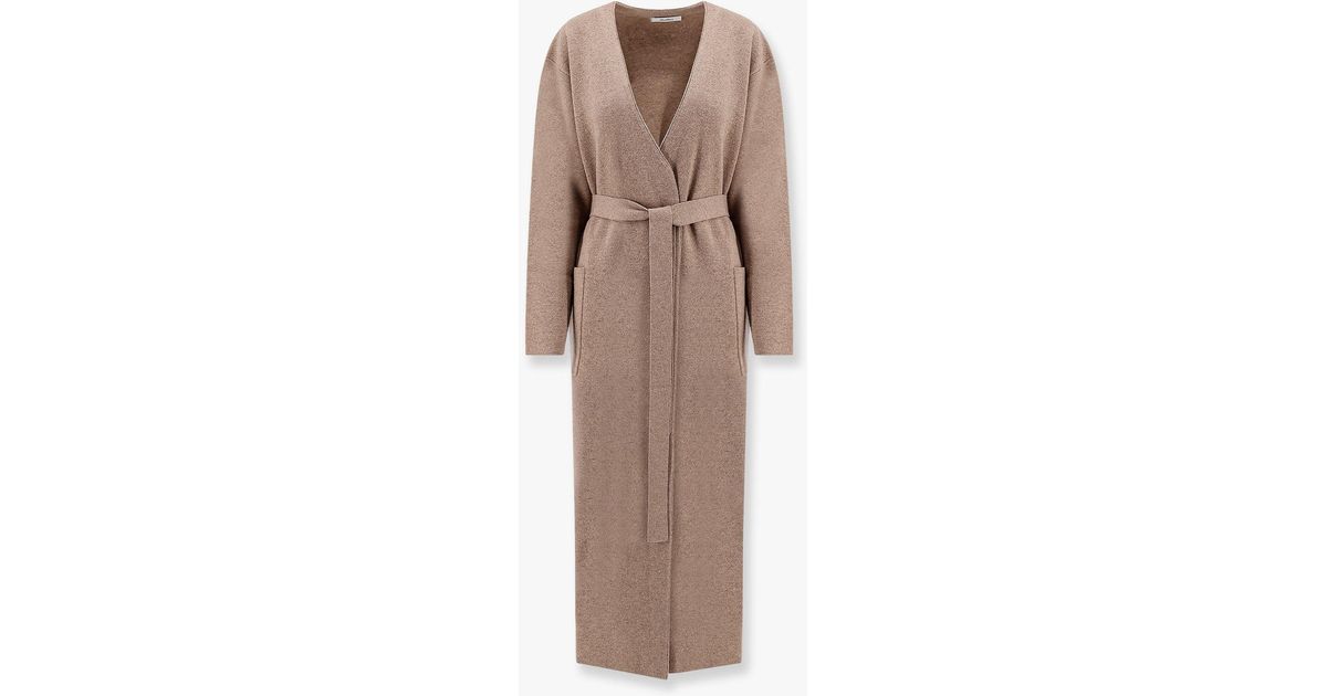 Max Mara Gestro Coat in Natural | Lyst