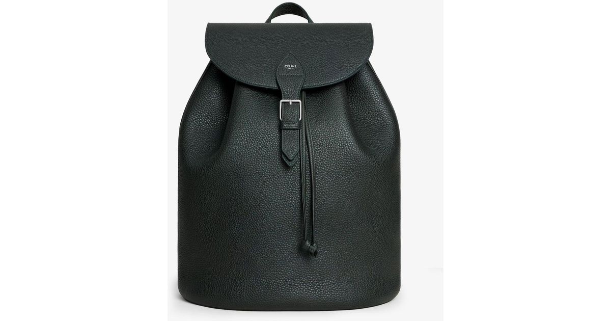 Celine Folco Leather Backpack in Black for Men | Lyst UK