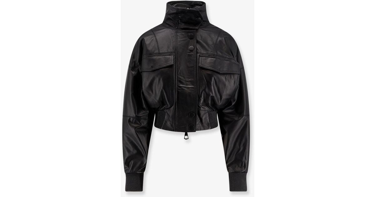 Stella Maxwell X Marella Leather Jacket in Black | Lyst UK