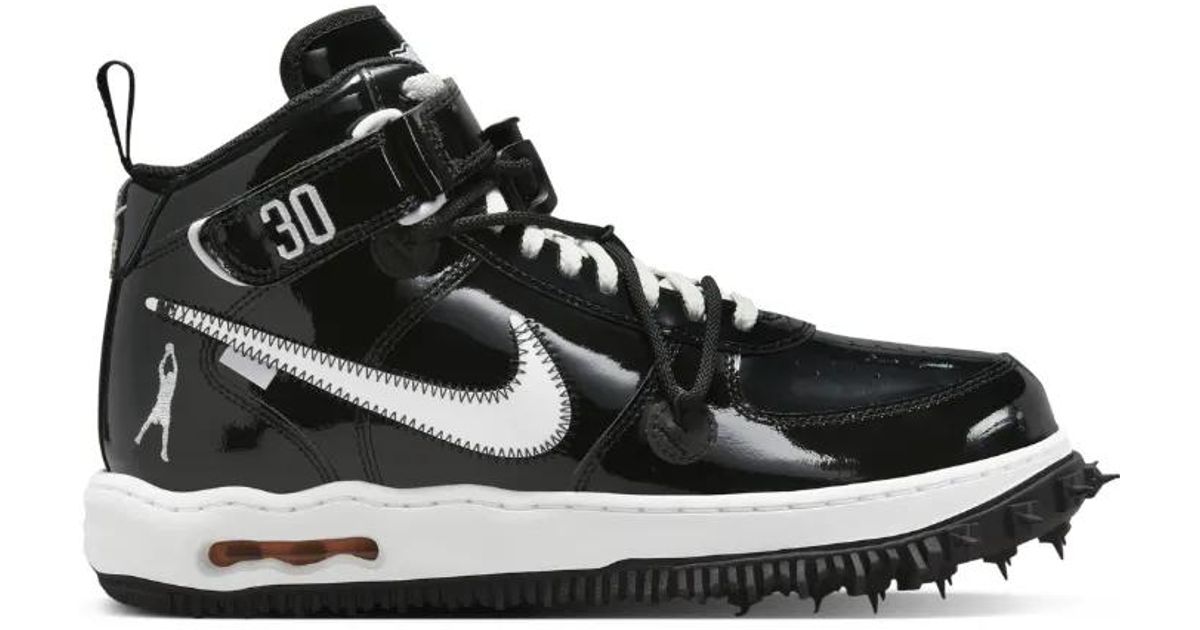 NIKE X OFF-WHITE + Off-white Air Force 1 Embroidered Patent-leather ...