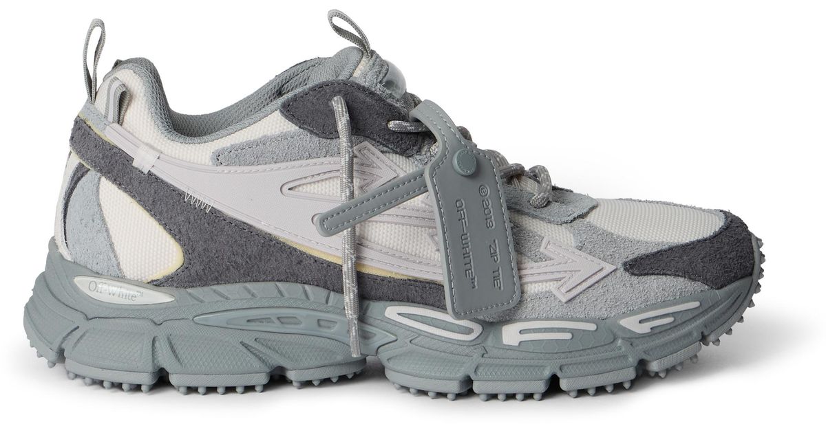 Off-White c/o Virgil Abloh Be Right Back Suede Sneakers in Gray | Lyst