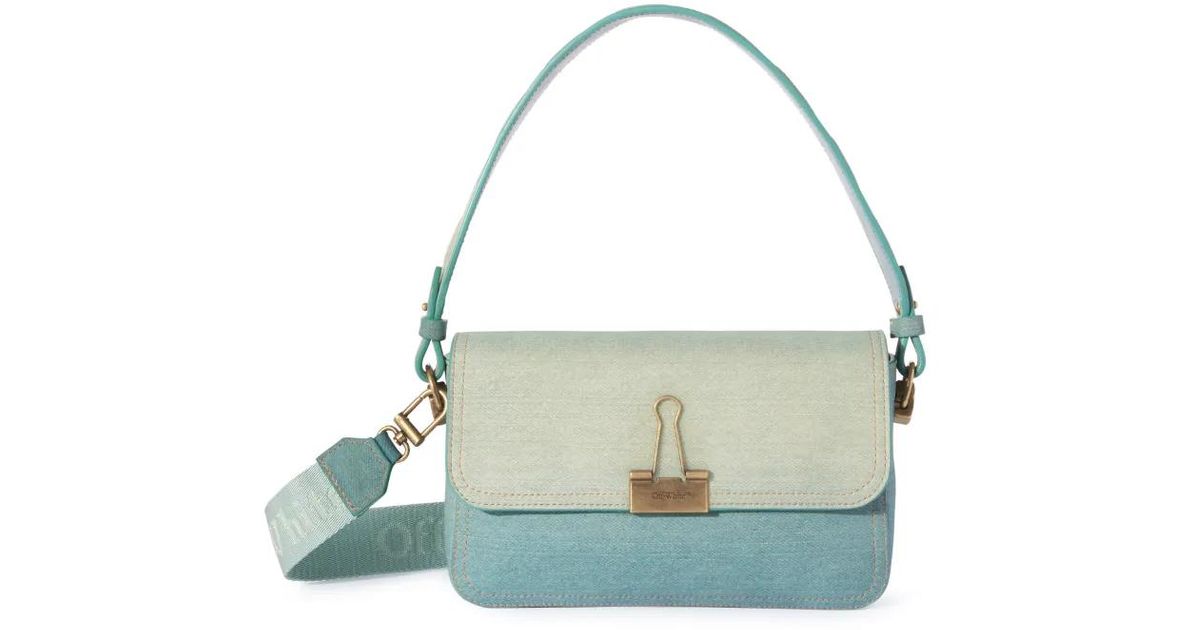 Off-White c/o Virgil Abloh Binder Soft M Denim Leather Light in Blue | Lyst