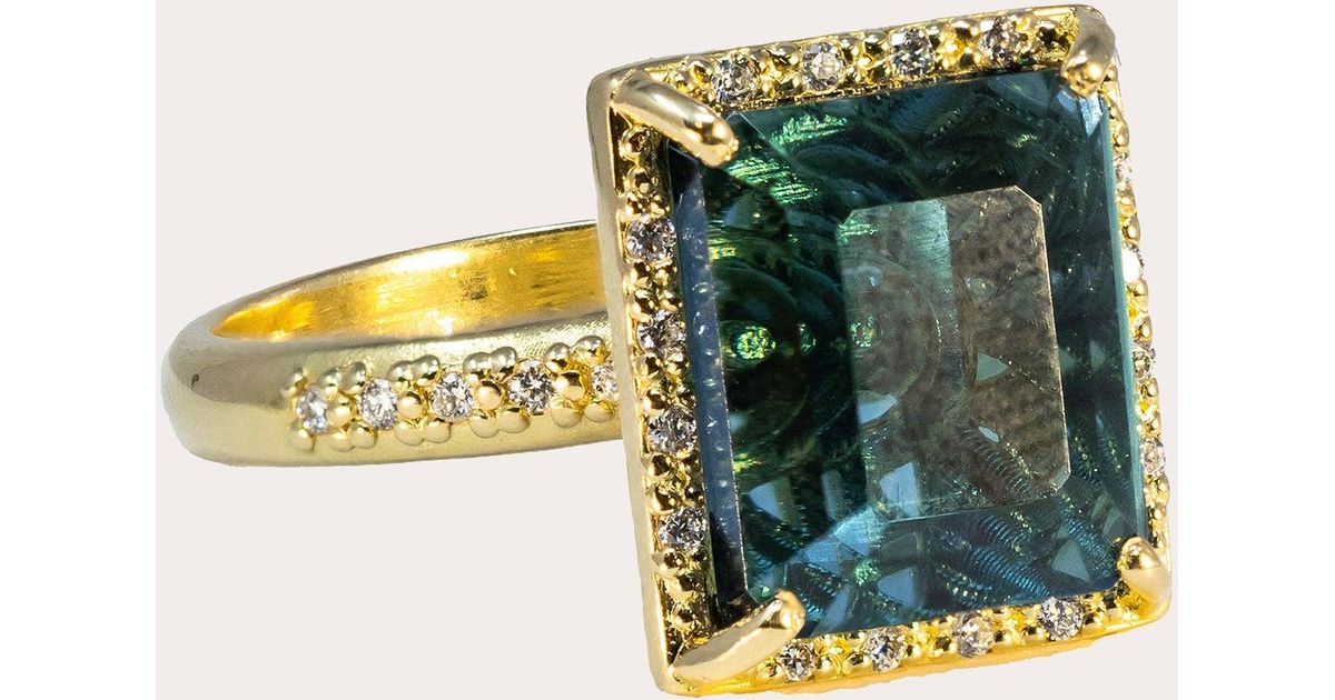Armenta London Topaz & 18k Gold Statement Ring in Blue | Lyst