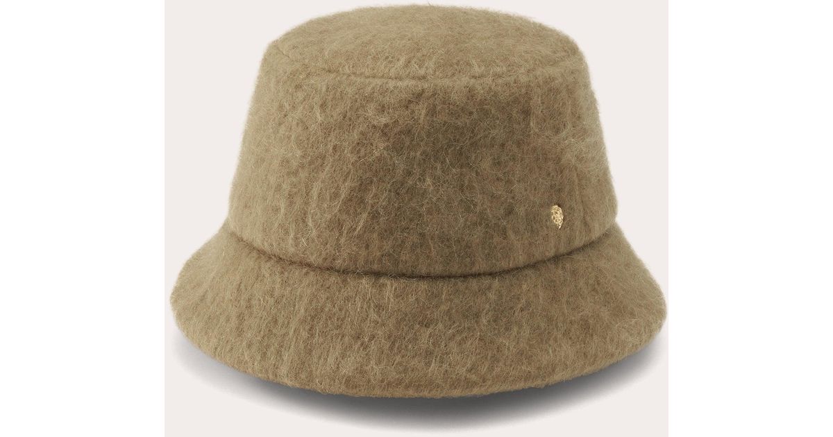 Helen Kaminski Rita Plush Wool Bucket Hat in Natural | Lyst