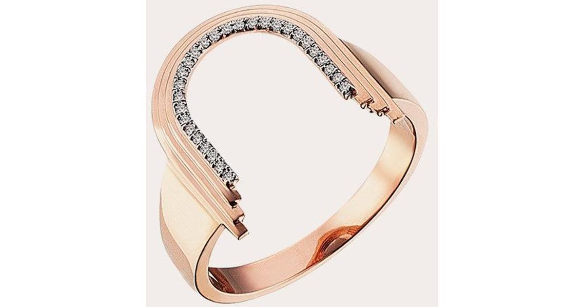 Her Story Arches 14K Diamond Ring in Natural | Lyst