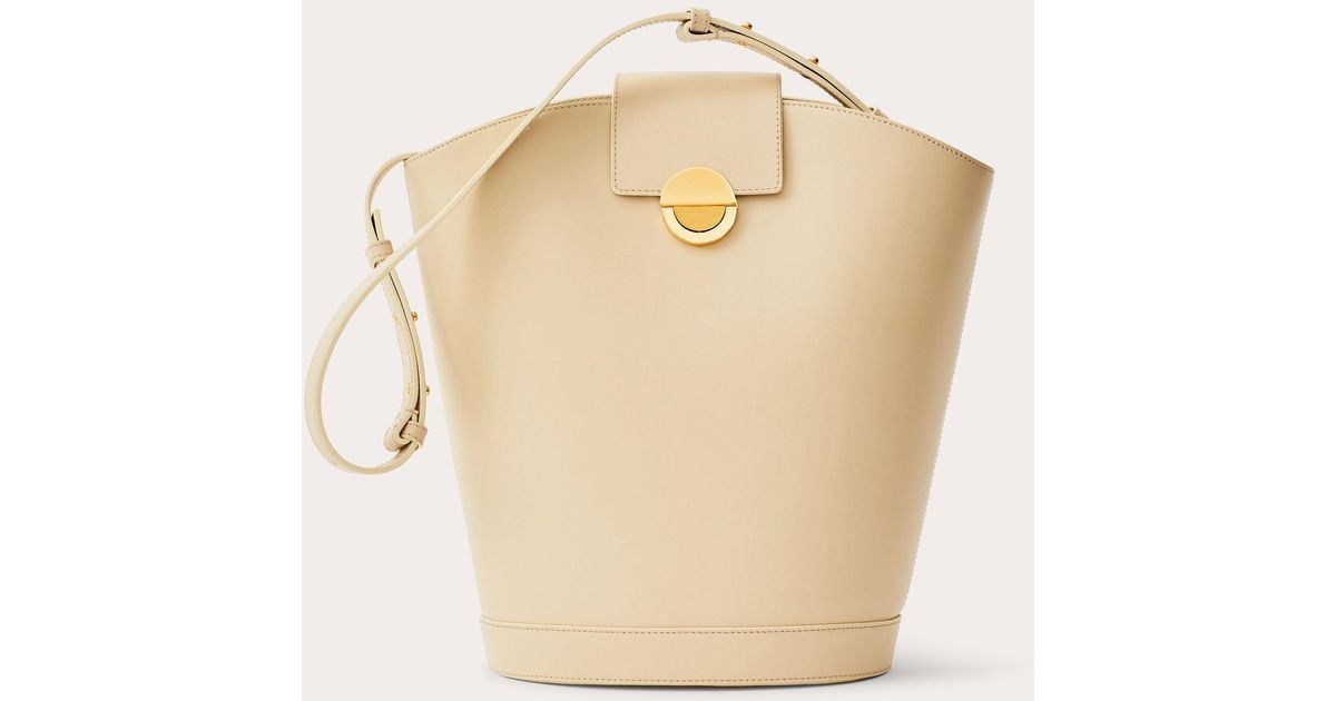 Objets Daso Vivian Leather Bucket Bag in Natural | Lyst