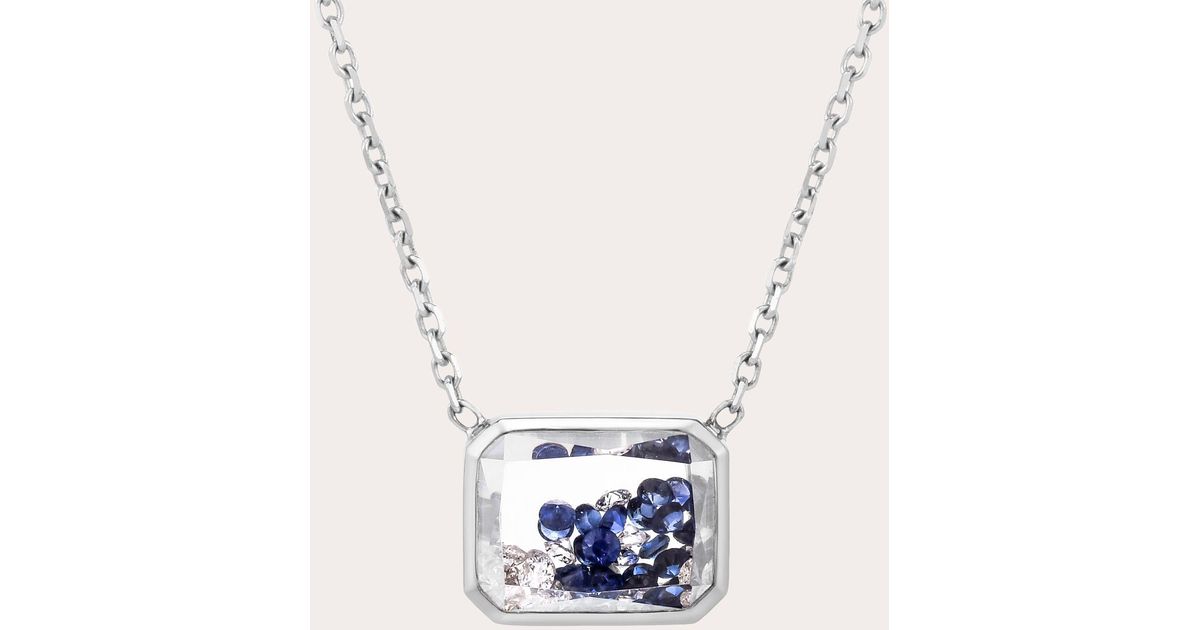 Moritz Glik Esmeralda 18K Sapphire And Diamond Shaker Pendant Necklace ...