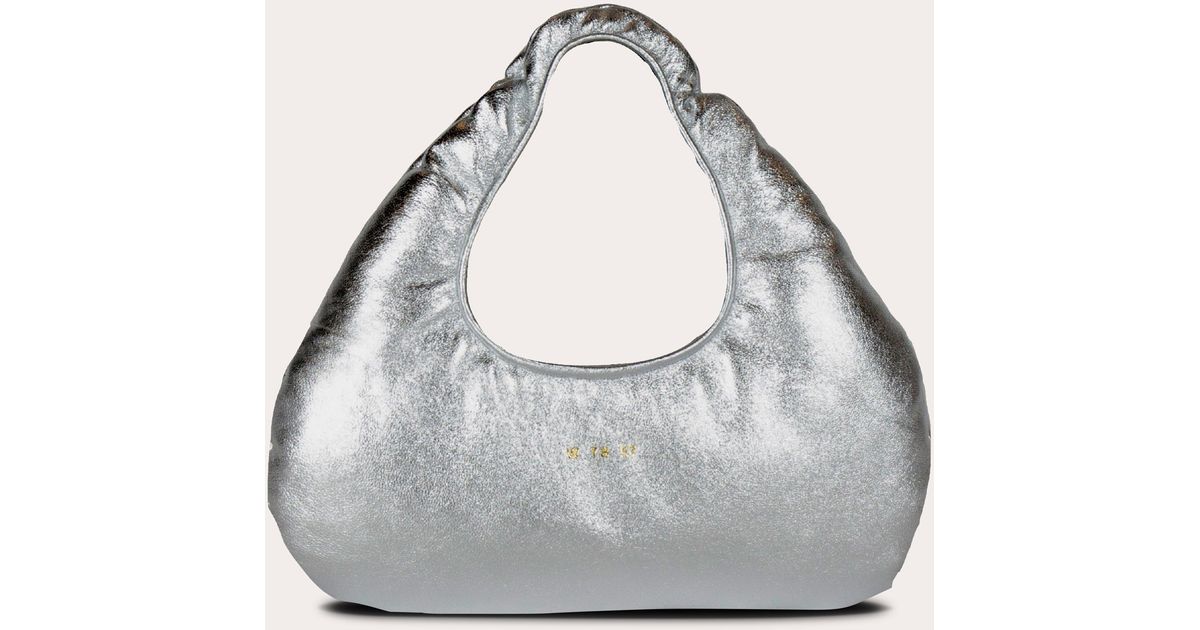 W 78 ST Micro Cloud Metallic-Leather Tote in Gray | Lyst