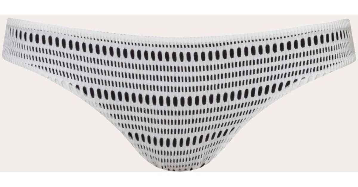 Verde Limon Tunas Mesh Bikini Bottoms in White | Lyst