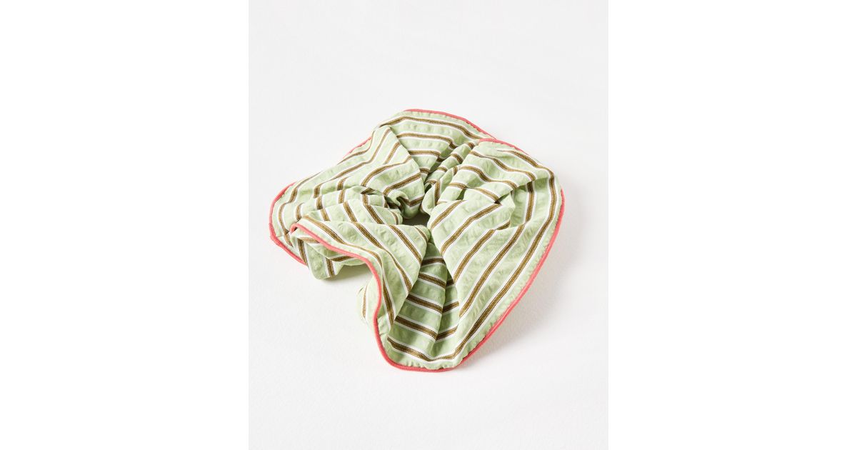 Oliver Bonas Haden Stripe Large Scrunchie in Metallic | Lyst UK