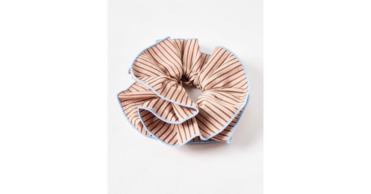 Oliver Bonas Haden Stripe Large Scrunchie in Pink | Lyst UK