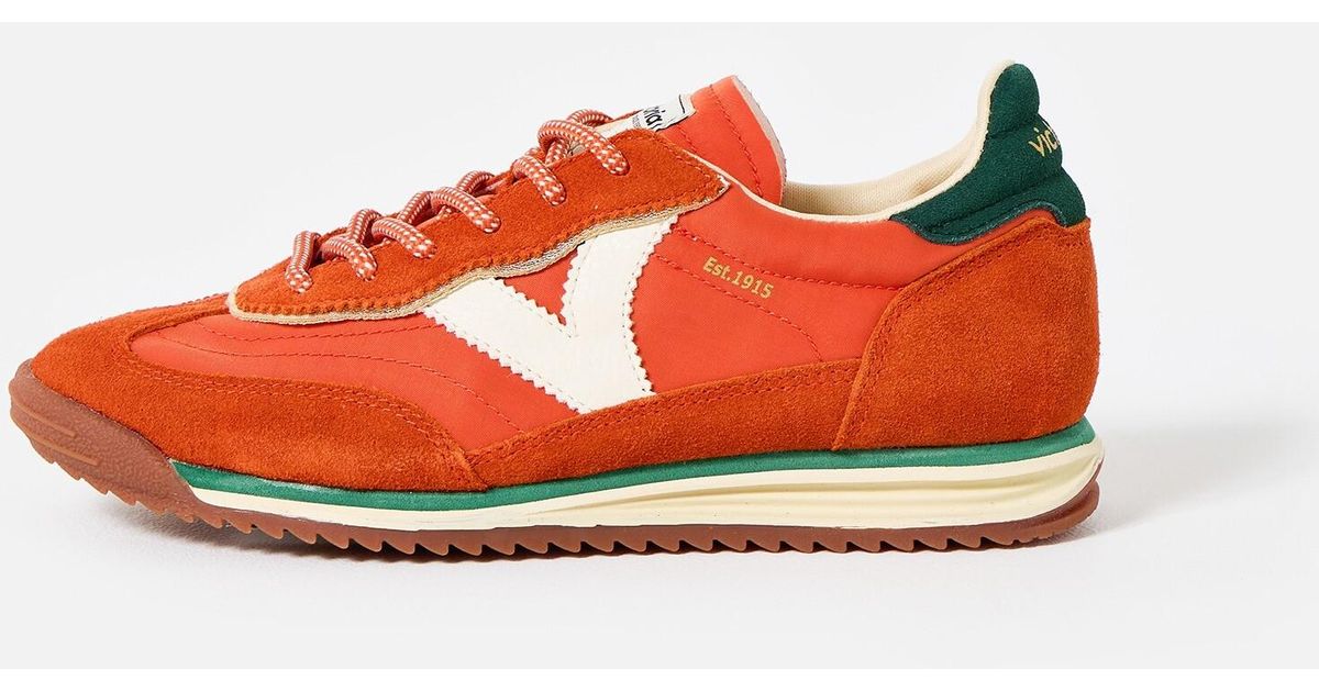 Victoria Saturno Suede & Nylon Trainers, Size Uk 3 in Orange | Lyst UK