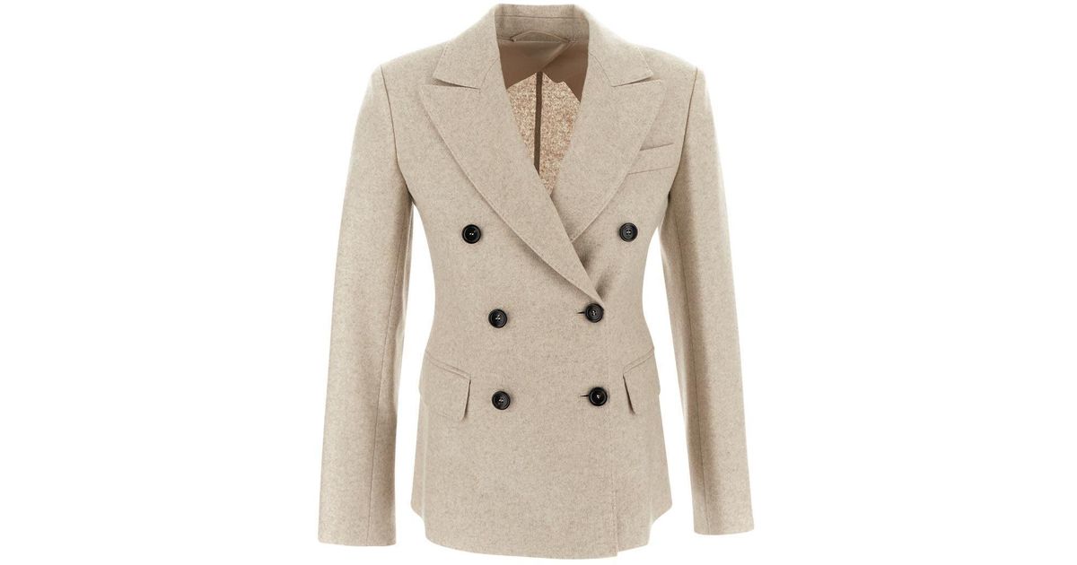 Max Mara Calata Jacket in Natural | Lyst