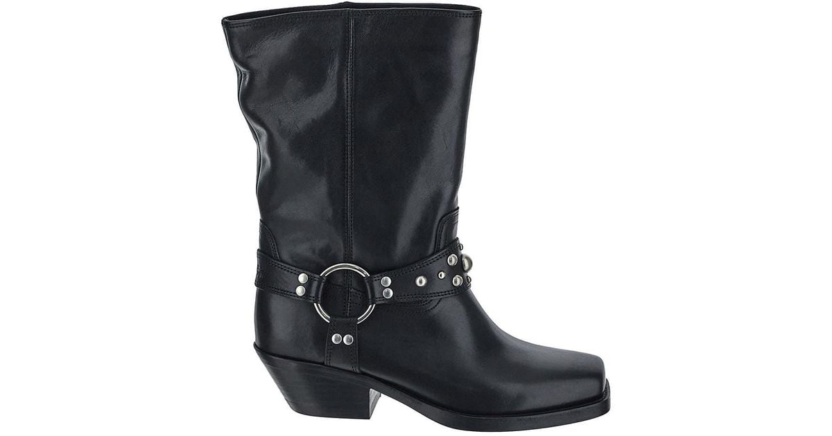 Isabel Marant Biker Boots Antya in Black | Lyst