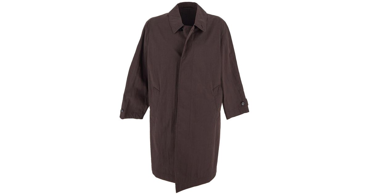 Lemaire Coat in Brown | Lyst