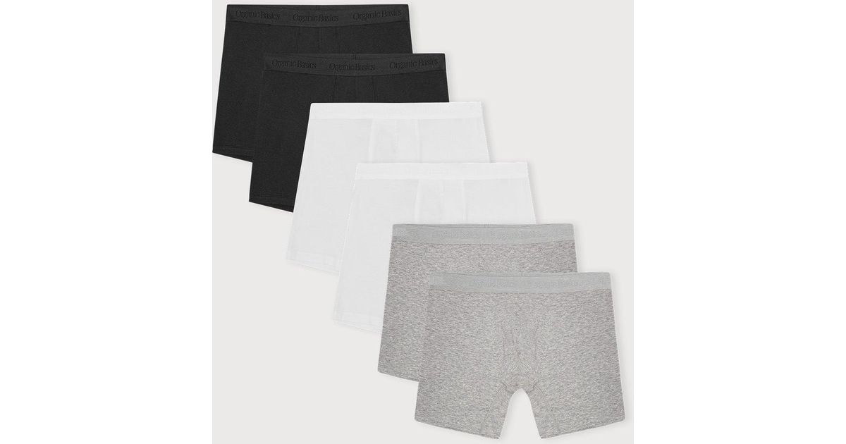 Organic Basics Core Boxer Briefs 6-Pack Melange in Black for Men | Lyst