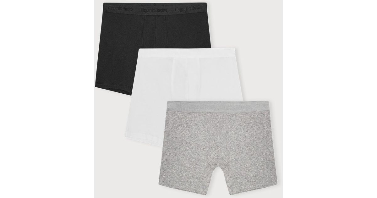 Organic Basics Core Boxer Briefs 3-Pack Melange in Black for Men | Lyst