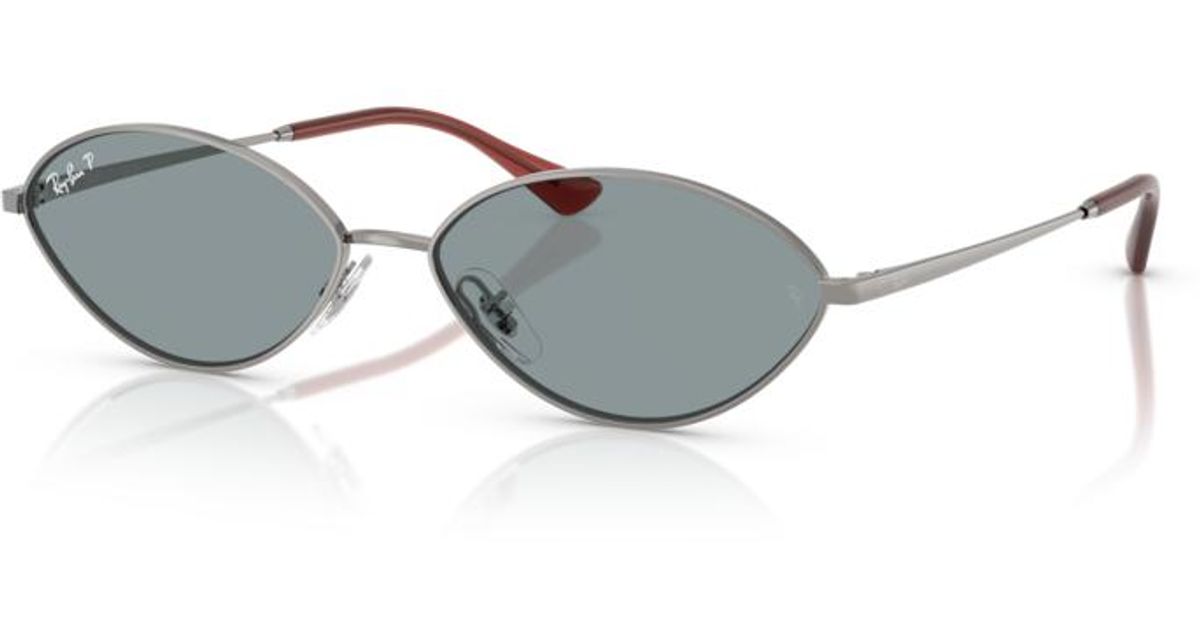 Ray-Ban Kai Bio-based Sunglasses Frame Blue Lenses Polarized in Black ...